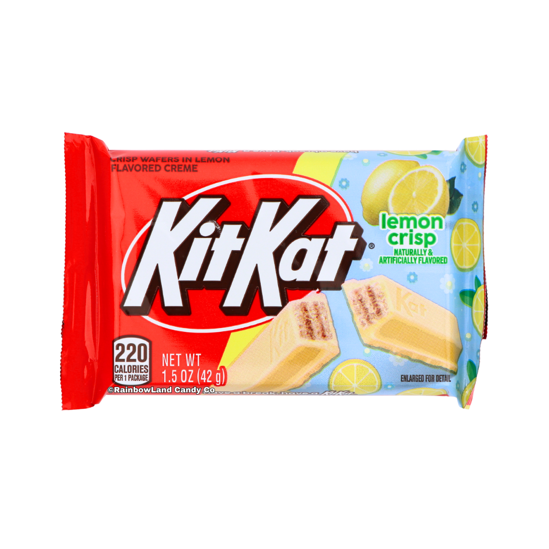 Kit Kat Lemon Crisp Wafer Bar - Tangy Citrus Candy – RainbowLand Candy Co