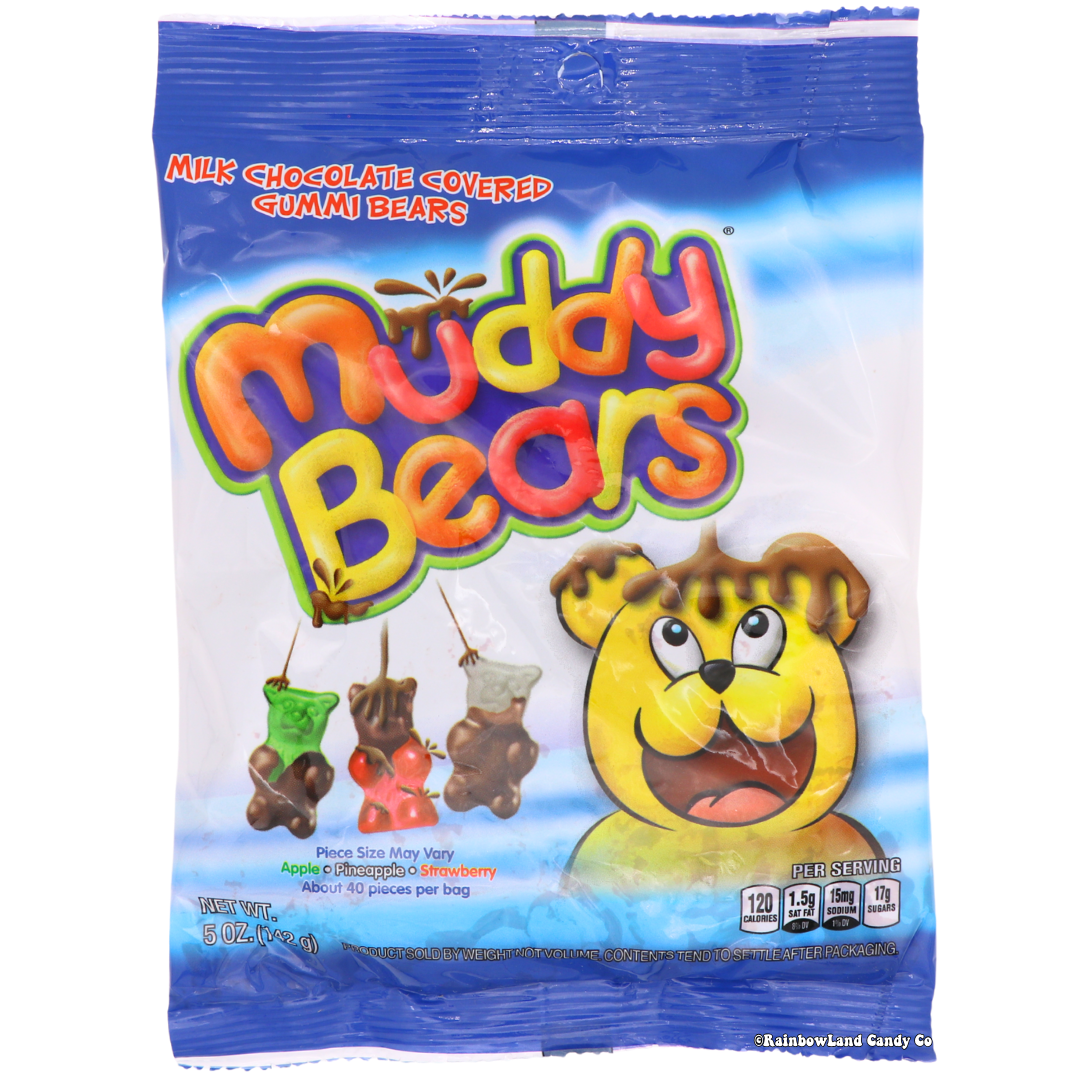 Muddy Bears - Gummy Bears Covered in Milk Chocolate 5 oz Bag ...