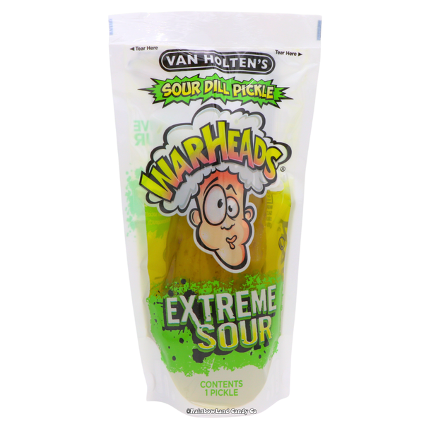 WarHeads Sour Dill Pickle - Extreme Sour Flavor Treat – RainbowLand ...